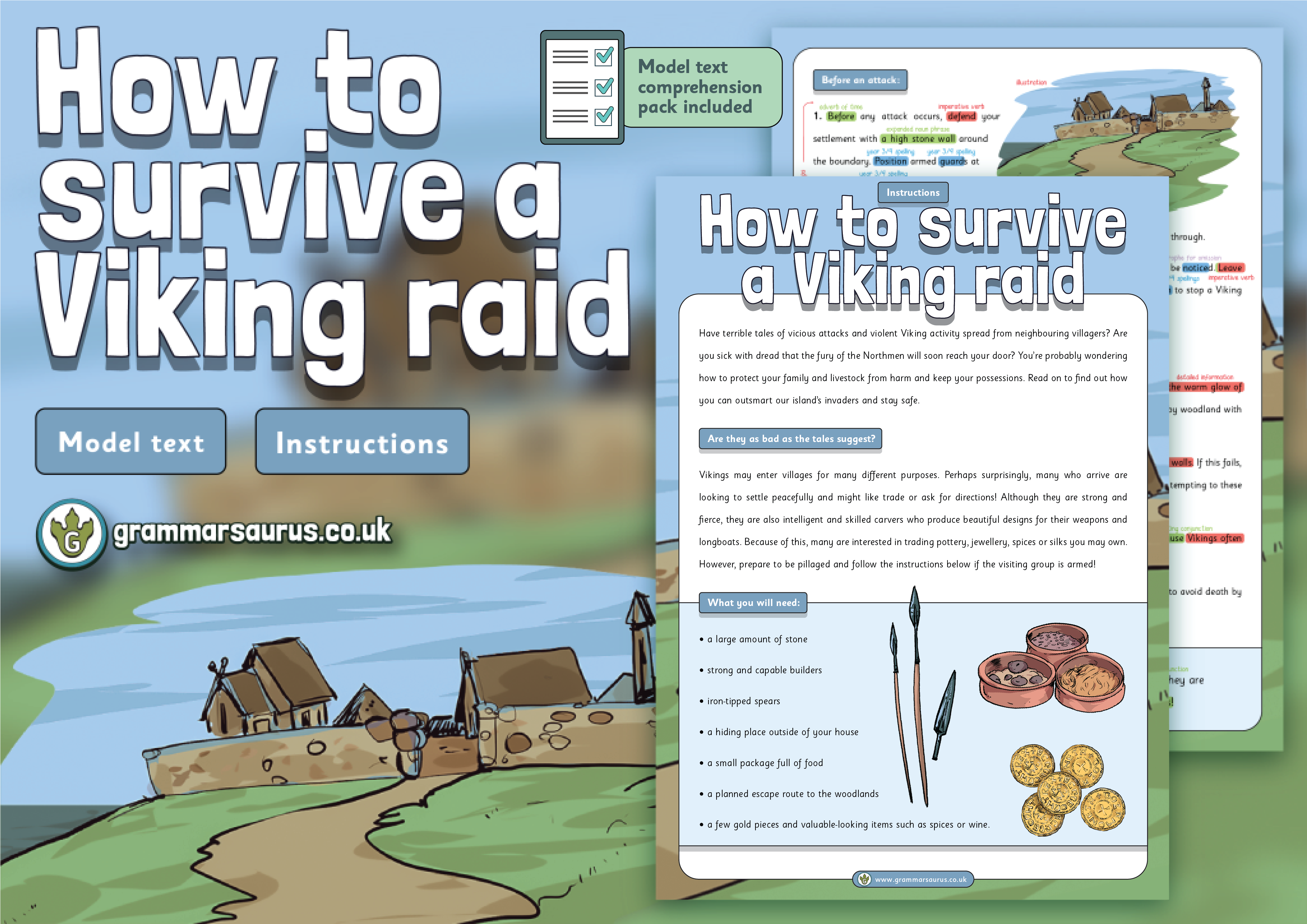 Year 4 Model Text – Instructions – How to survive a Viking raid ...