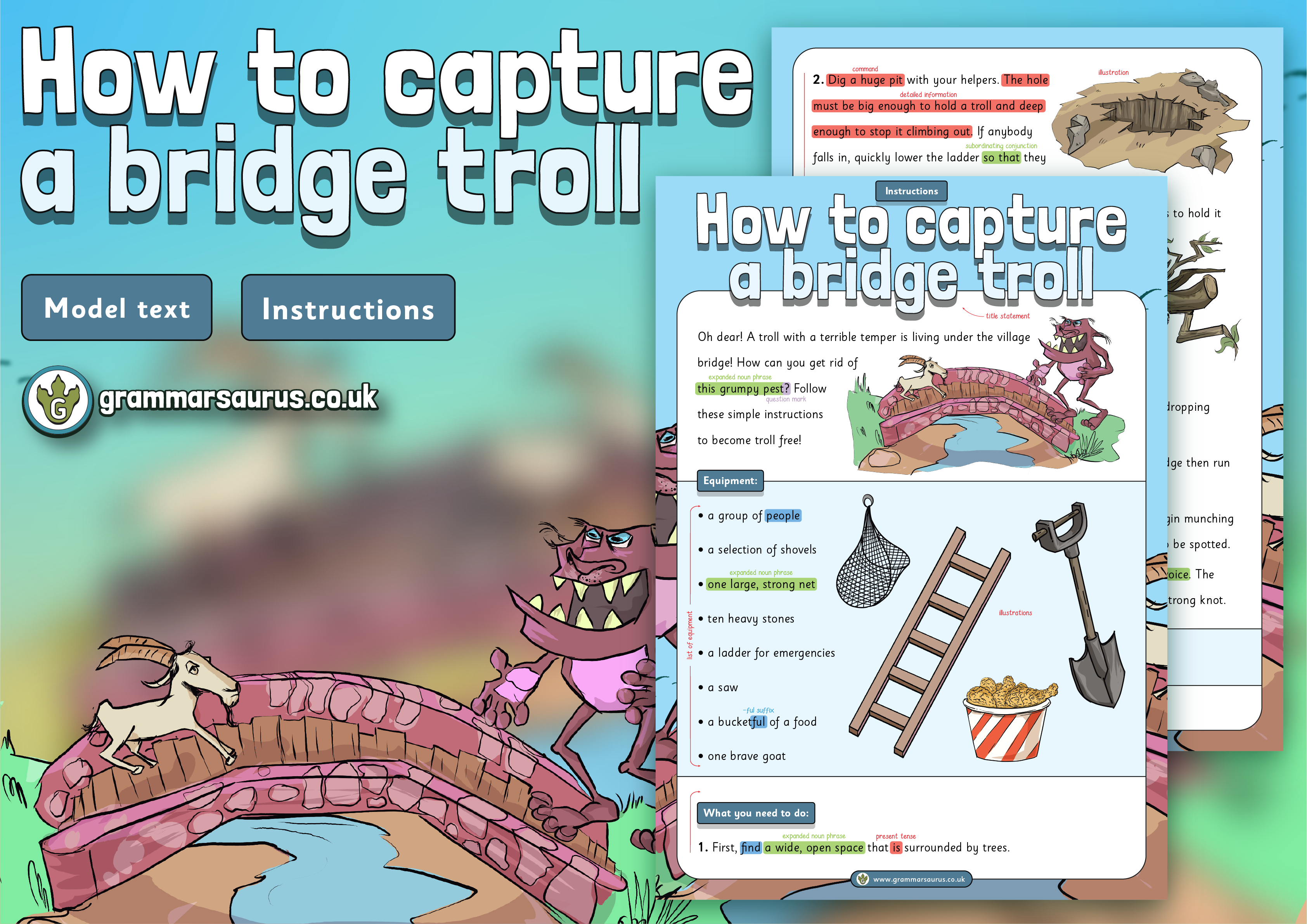 Year 2 Model Text – Instructions – How to capture a bridge troll ...