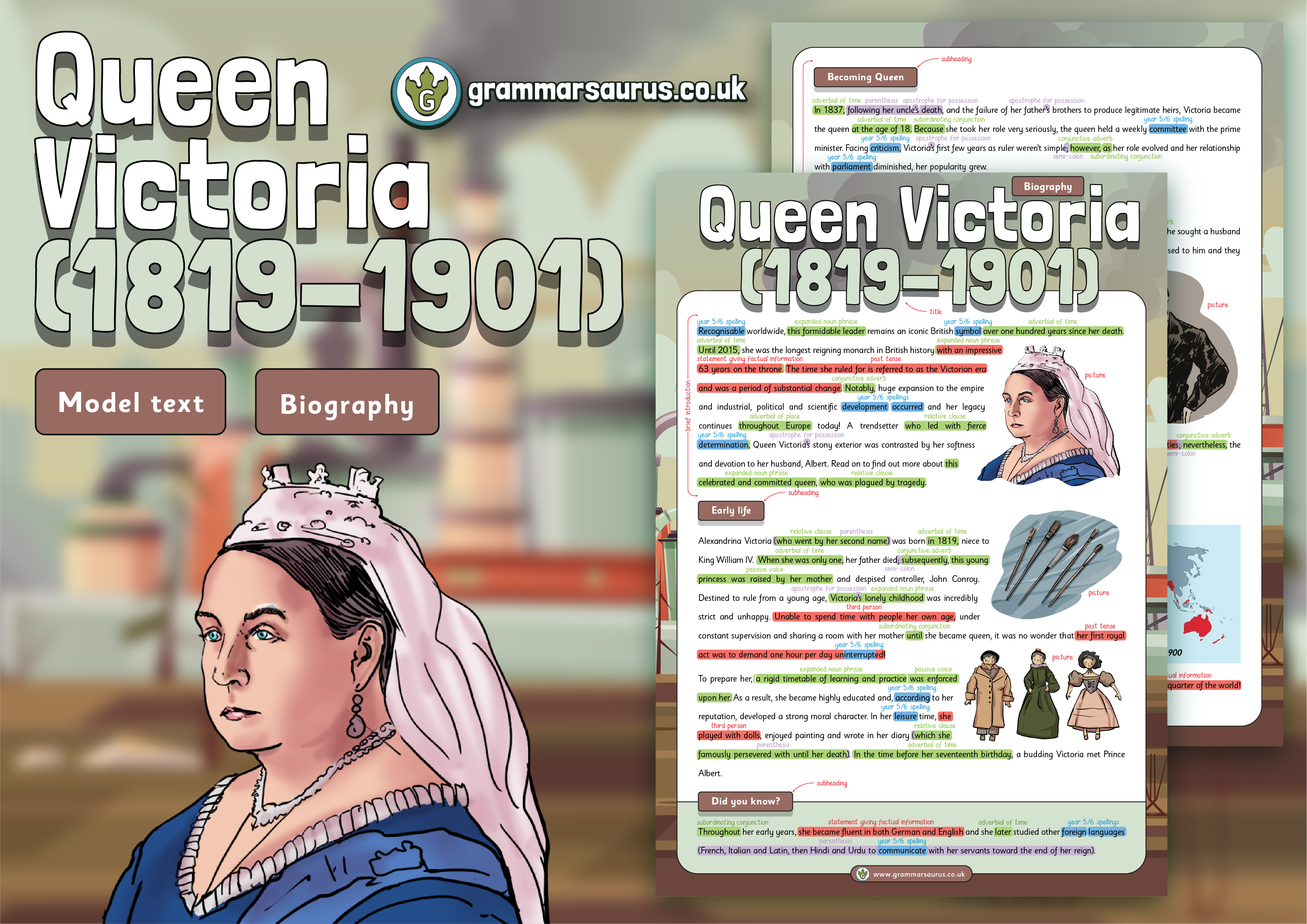 Year 5 Model Text – Biography – Queen Victoria - Grammarsaurus