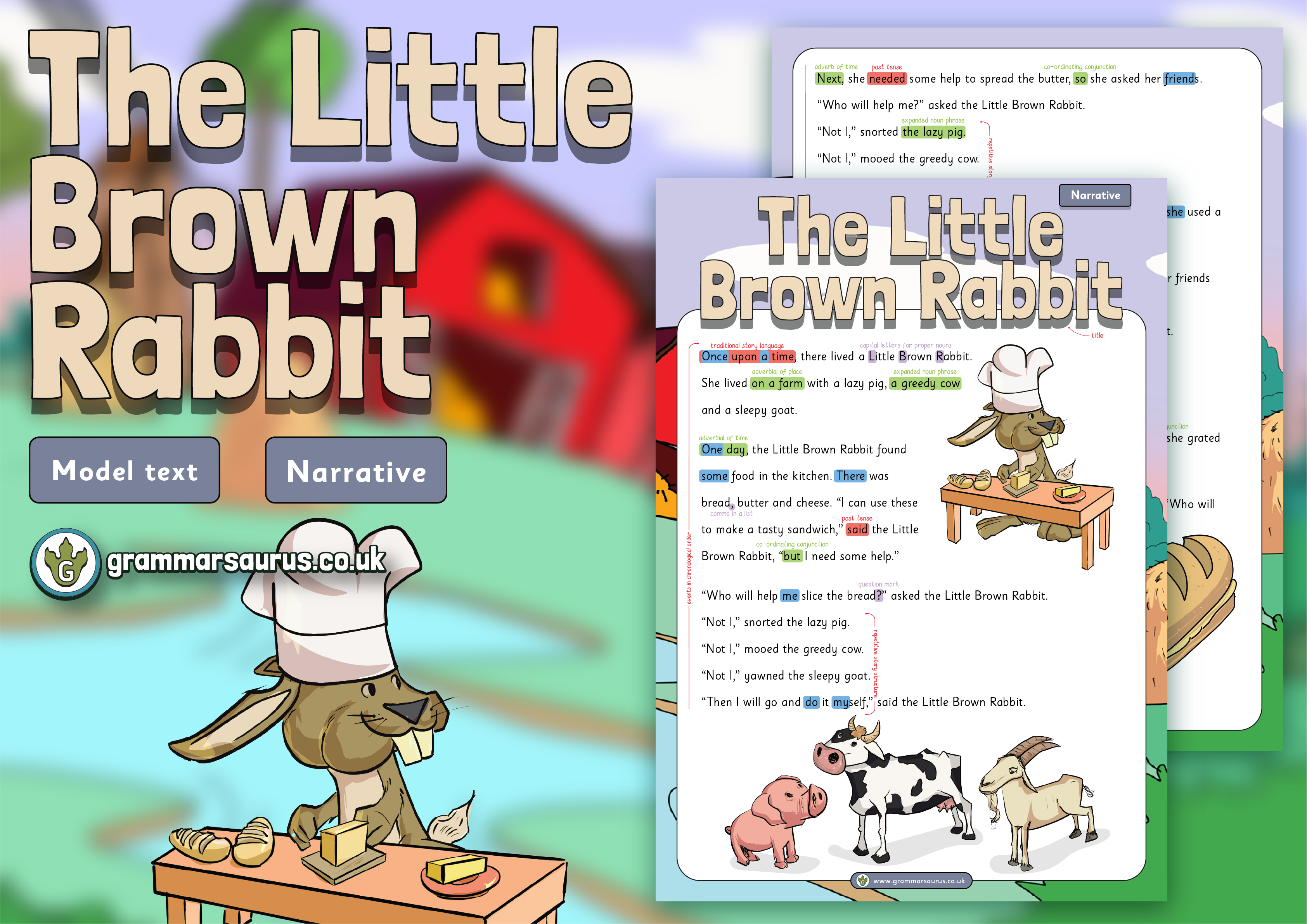 Year 1 Model Text – Narrative – The Little Brown Rabbit - Grammarsaurus
