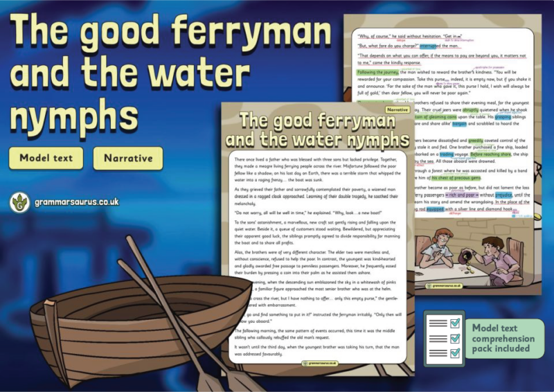 Year 5 Model Text - Narrative - The good ferryman and the water nymphs ...