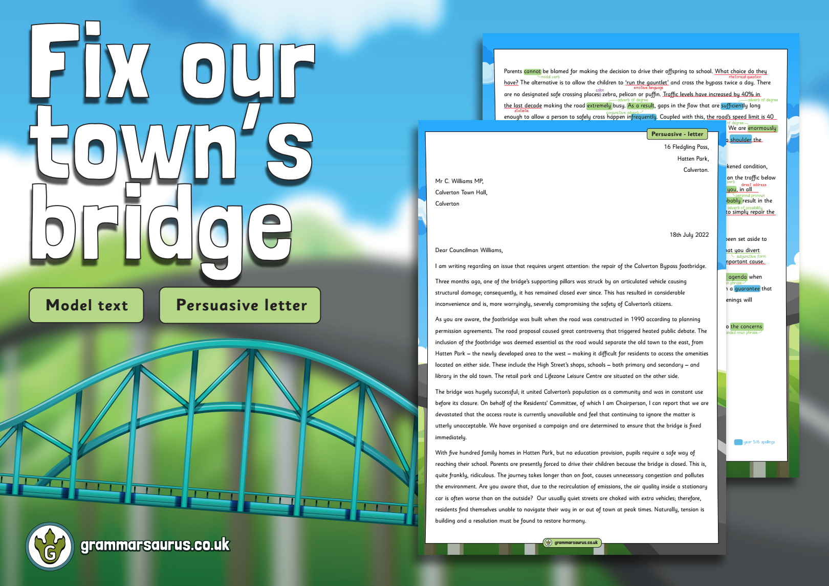 Year 6 Model Text – Persuasive letter - Fix our town's bridge ...