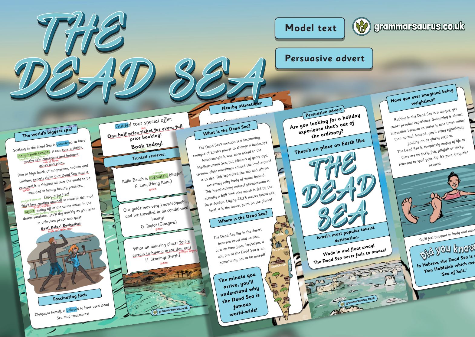 Year 4 Model Text - Persuasive leaflet - The Dead Sea - Grammarsaurus
