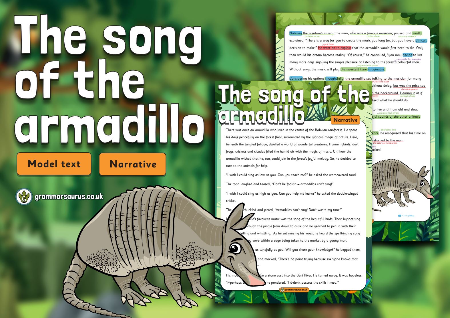 Year 4 Model Text – Narrative – The song of the armadillo ( gbsct P6 ...