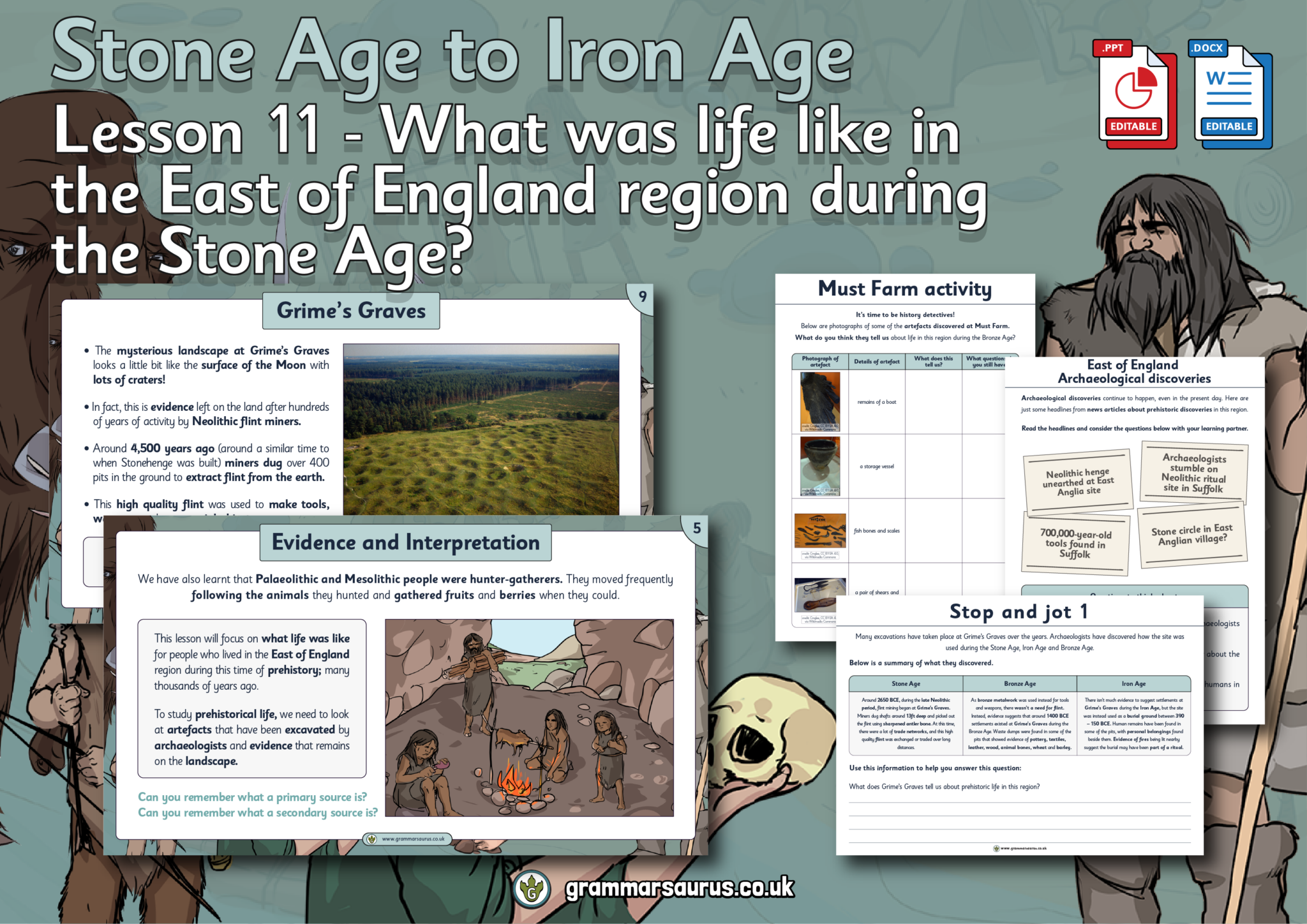 Year 3 History – Stone age to Iron age – What was life like in the East ...