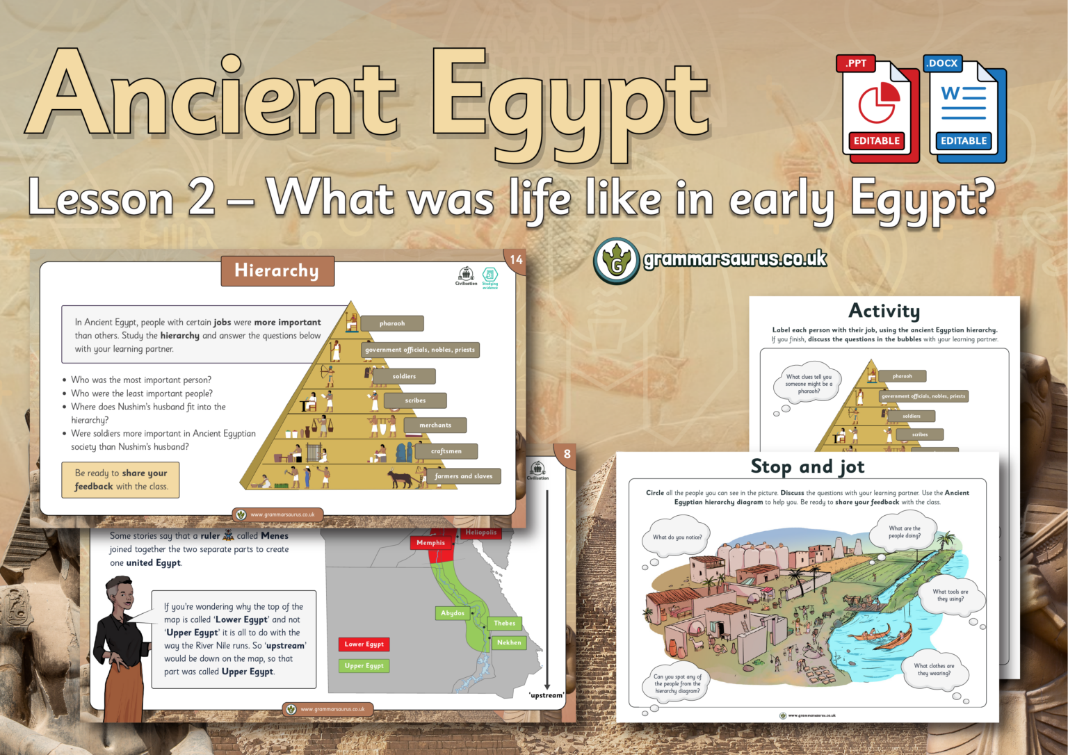 Year 3 History - Ancient Egypt - What was life like in early Egypt ...