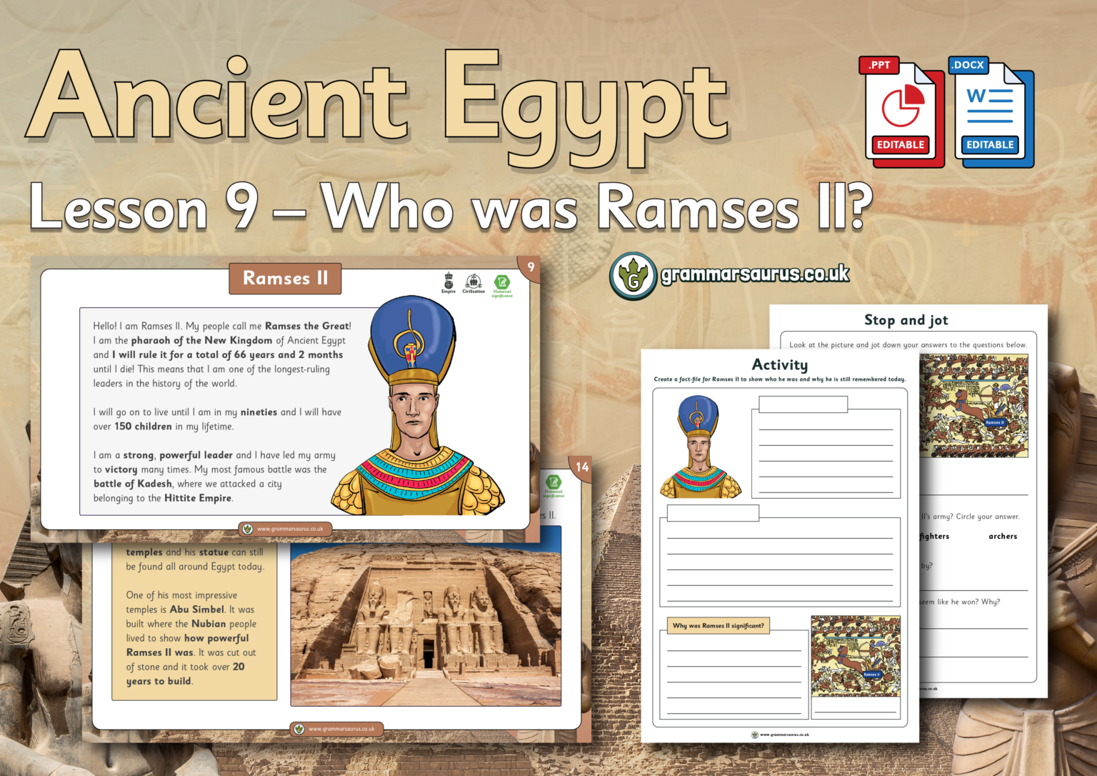 Year 3 History – Ancient Egypt – Who was Rameses II? Lesson 9 ...