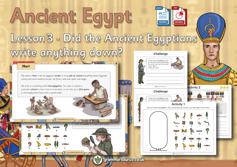 Year 3 History - Ancient Egypt - Did the Egyptians write anything down ...