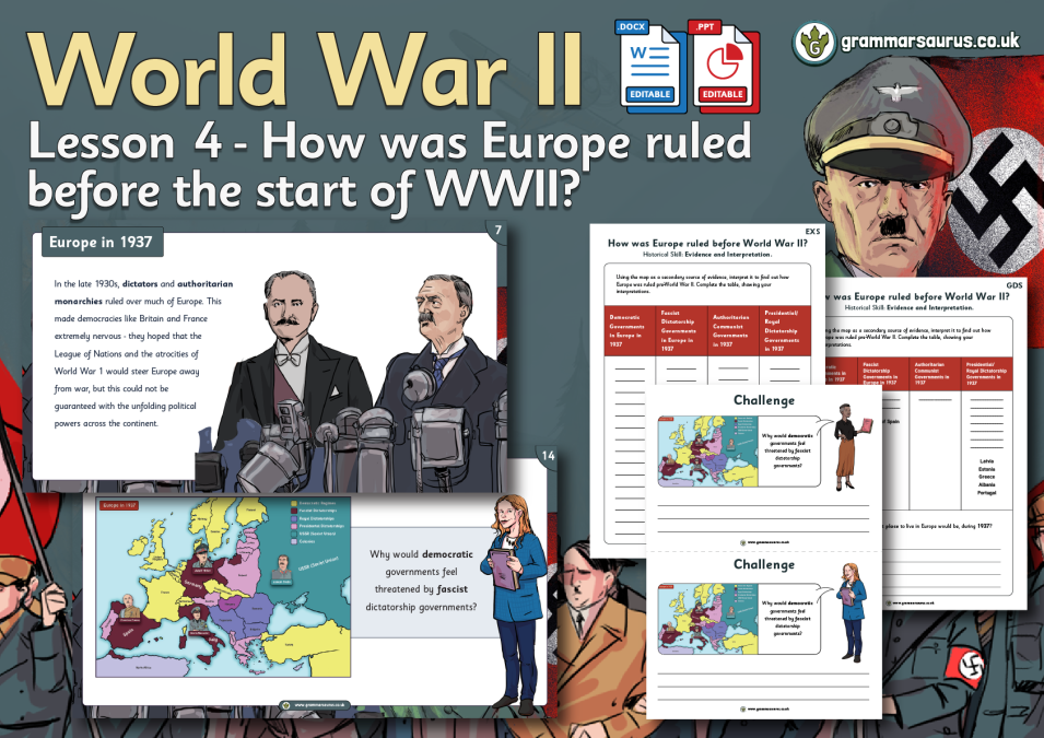 Year 6 History - World War Two - How was Europe ruled before the start ...