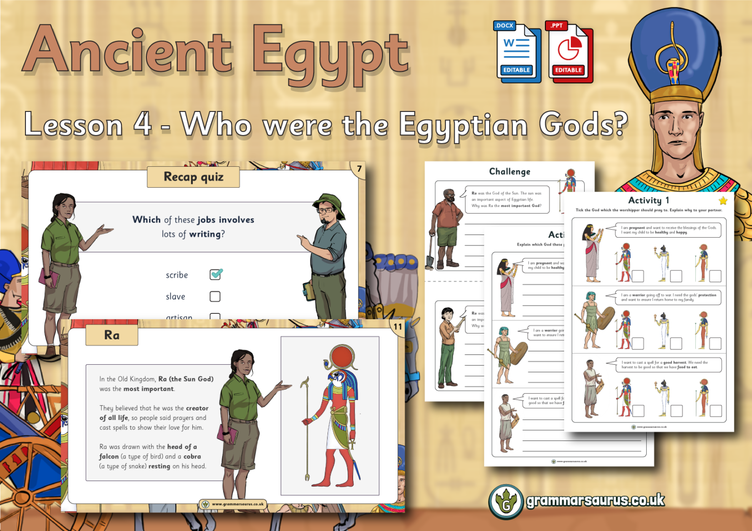 Year 3 History - Ancient Egypt - Who were the Egyptian Gods? Lesson 4 ...