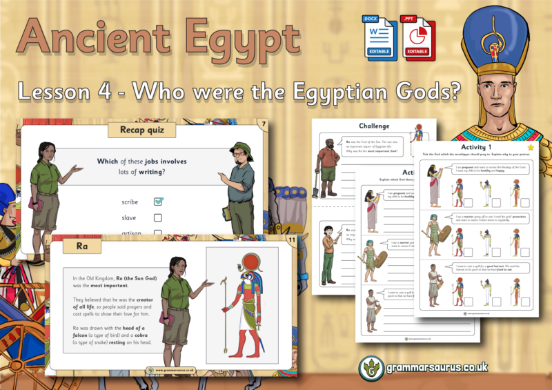 Year 3 History - Ancient Egypt - Who were the Egyptian Gods? Lesson 4 ...