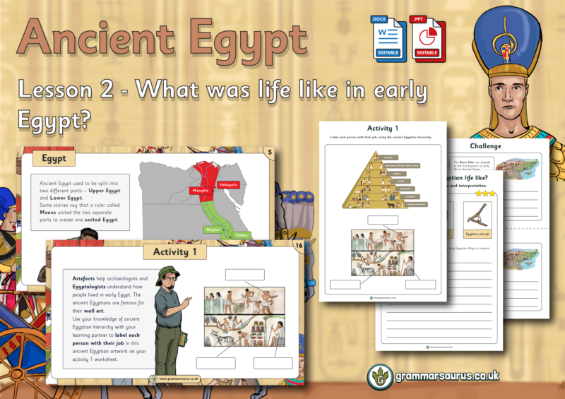 Year 3 History - Ancient Egypt - What was life like in early Egypt ...