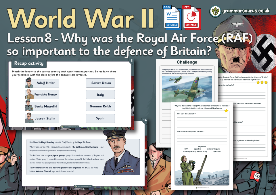 Year 6 History – World War Two – Why was the Royal Air Force (RAF) so ...
