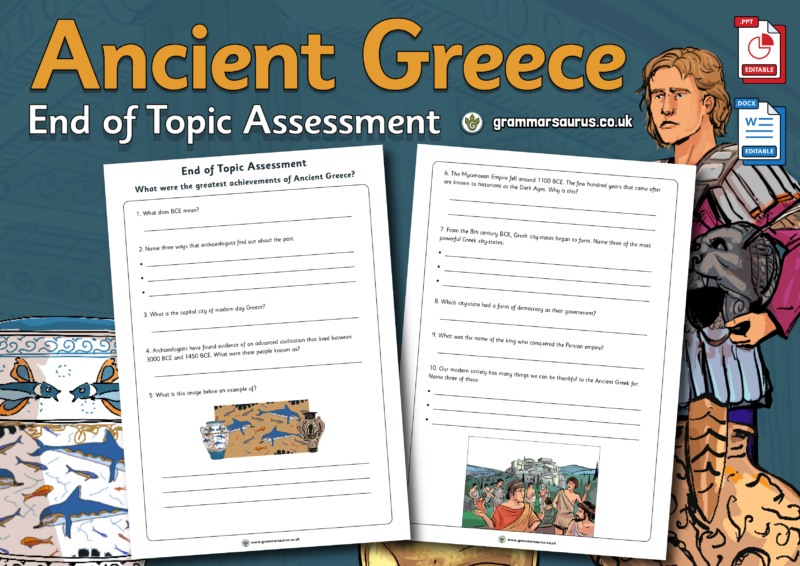Year 4 History - Ancient Greece - End-of-Topic Assessment - Grammarsaurus