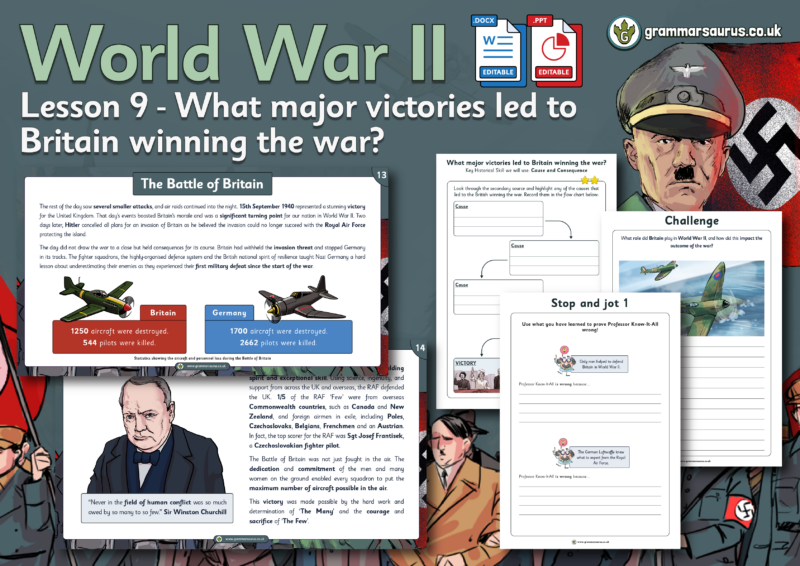 Year 6 History - World War Two - What major victories led to Britain ...