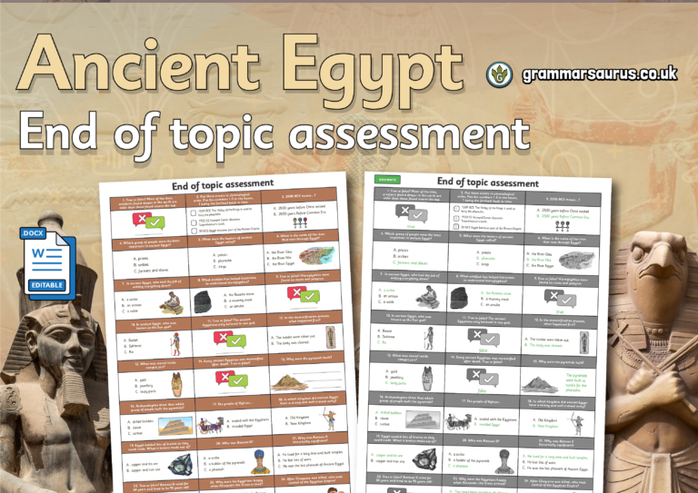 Year 3 History – Ancient Egypt – End of topic assessment - Grammarsaurus