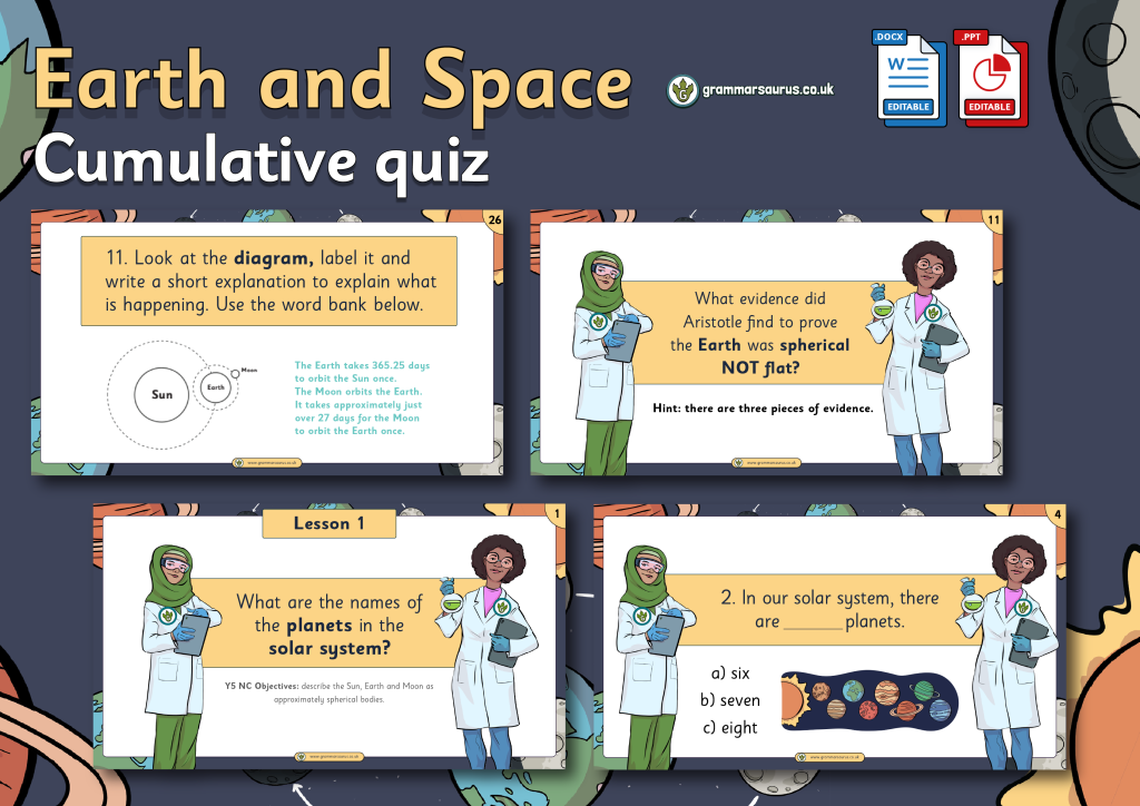 Year 5 Earth and Space - Grammarsaurus