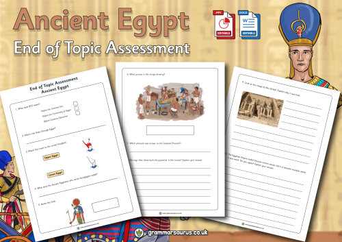 Year 3 History – Ancient Egypt – End of Topic Assessment - Grammarsaurus