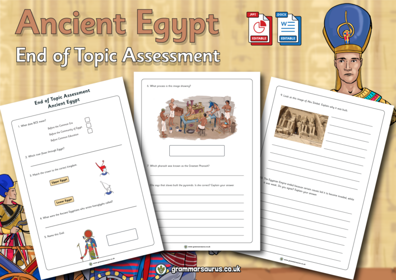 Year 3 History – Ancient Egypt – End of Topic Assessment - Grammarsaurus