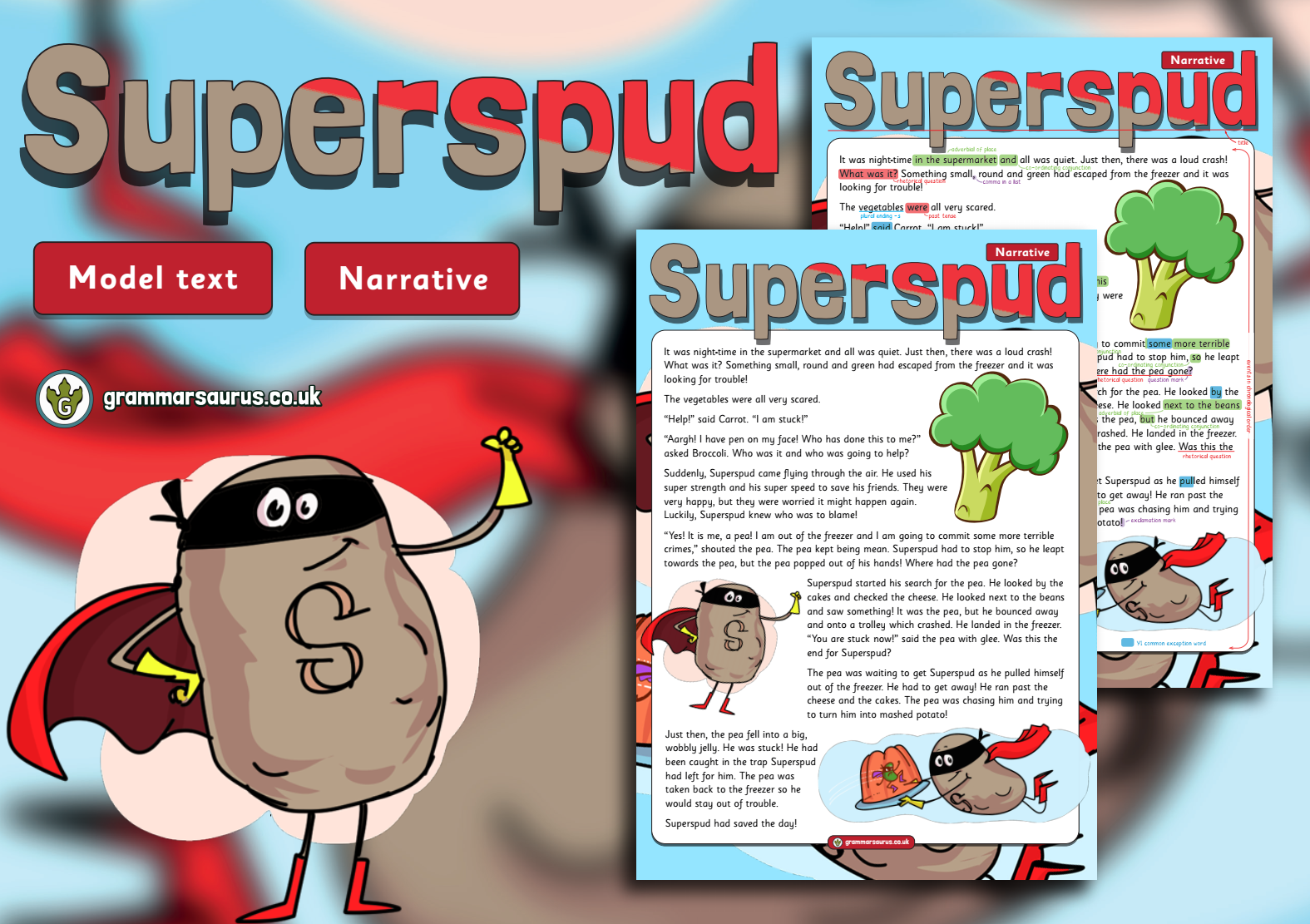 Year 1 Model Text – Narrative – Superspud - Grammarsaurus