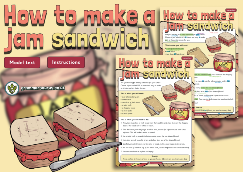 Year 1 Model Text - Instructions - How to make a jam sandwich ...