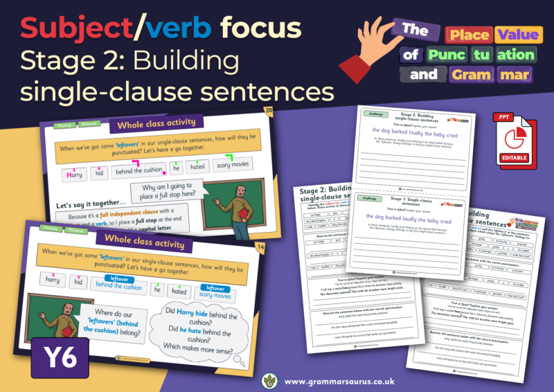 Year 6 The Place Value of Punctuation and Grammar - Building single ...