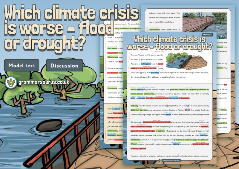 Year 6 Model Text – Discussion – Which climate crisis is worse - flood ...
