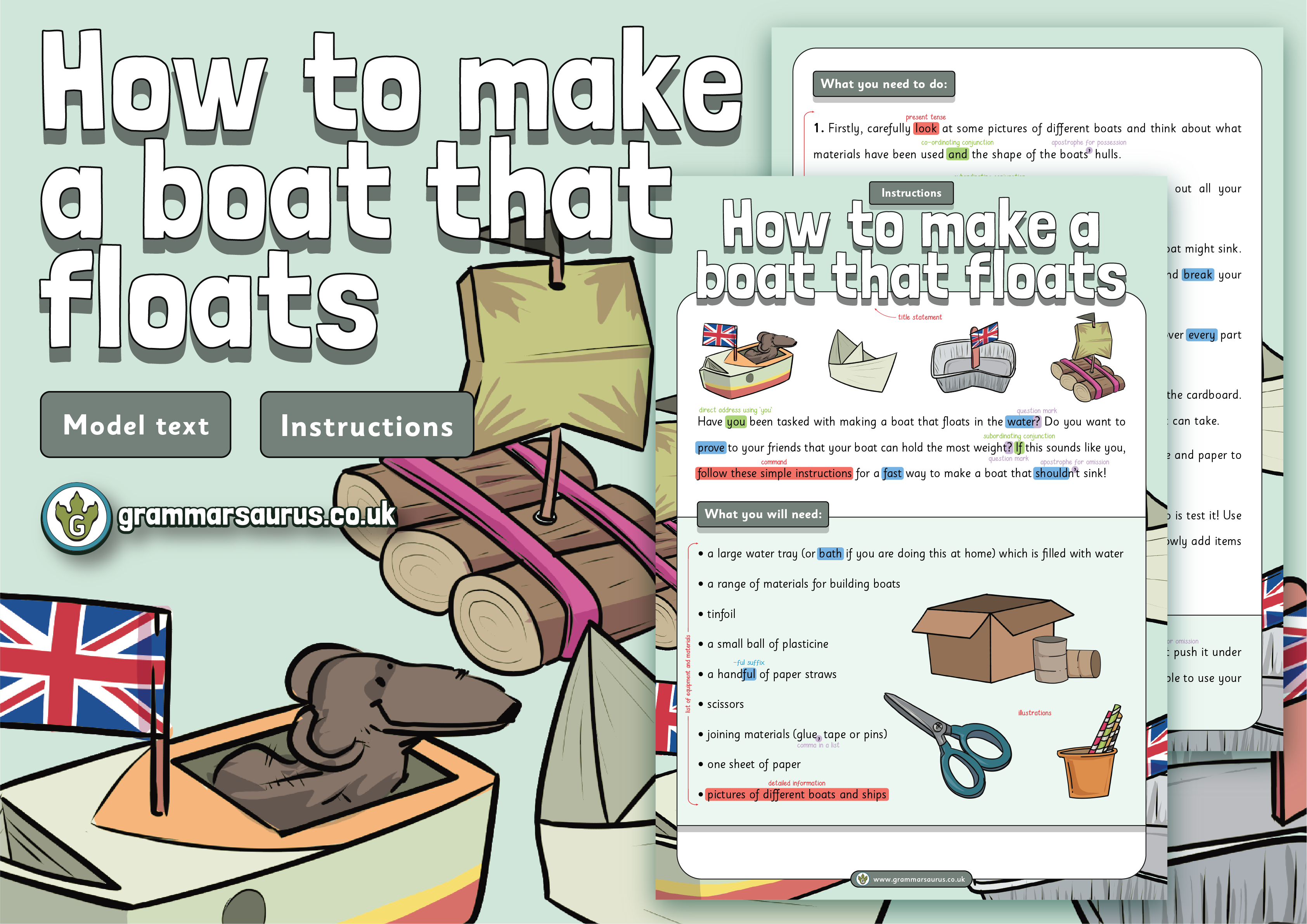 Year 2 Model Text - Instructions - How to make a boat that floats ...