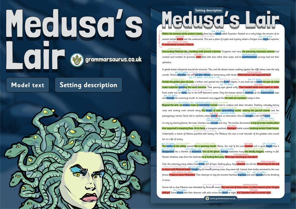 Y4 Narrative - Setting description - Grammarsaurus