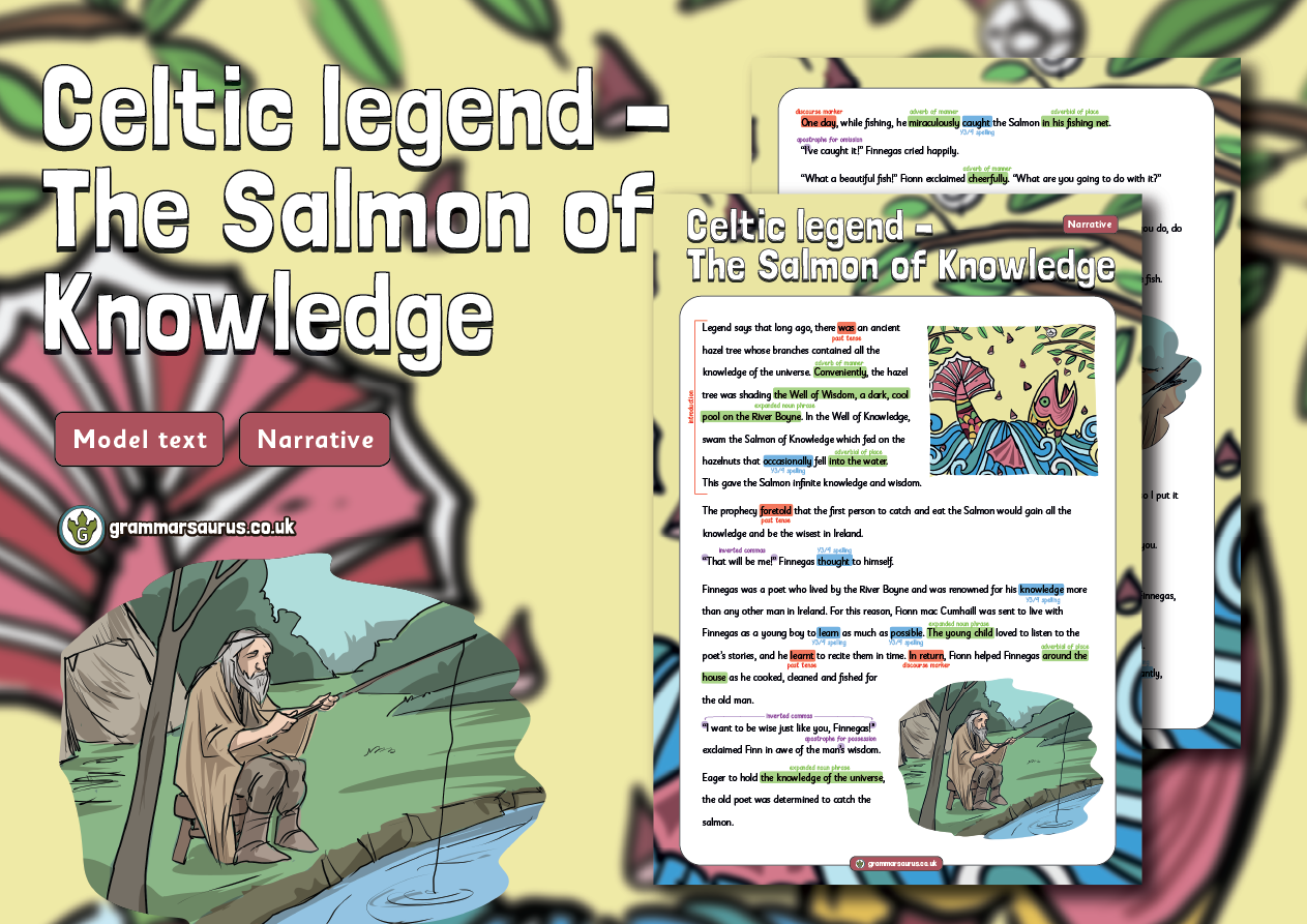 Year 3 Model Text – Narrative – Celtic legend - The Salmon of Knowledge ...