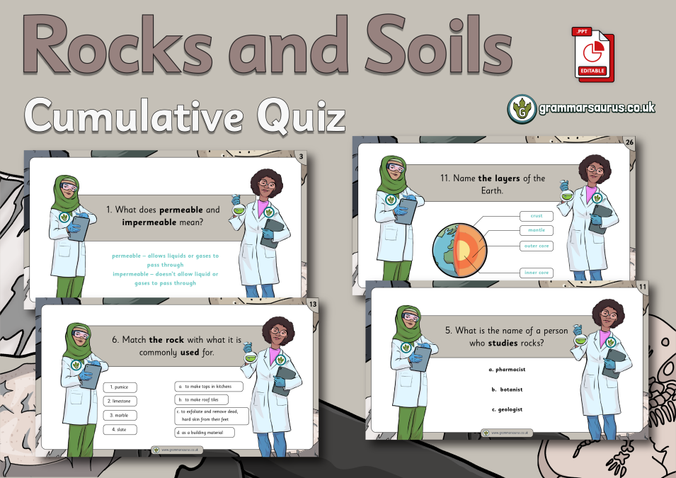 Year 3 Rocks and Soils - Grammarsaurus