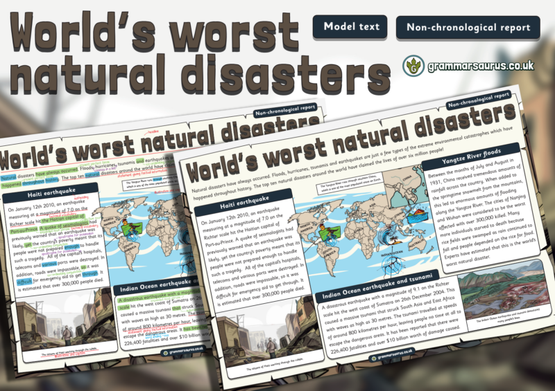 Year 3 Model Text - Non-chronological report - World's worst natural ...