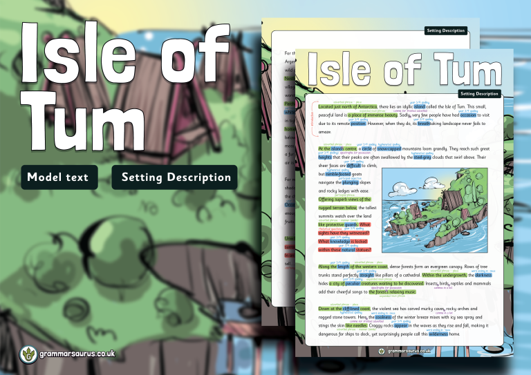 Year 4 Model Text Setting Description Isle Of Tum Grammarsaurus