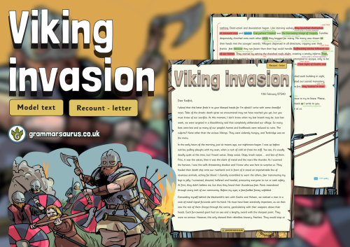 Year 4 Model Text – Recount – Letter – Viking Invasion - Grammarsaurus