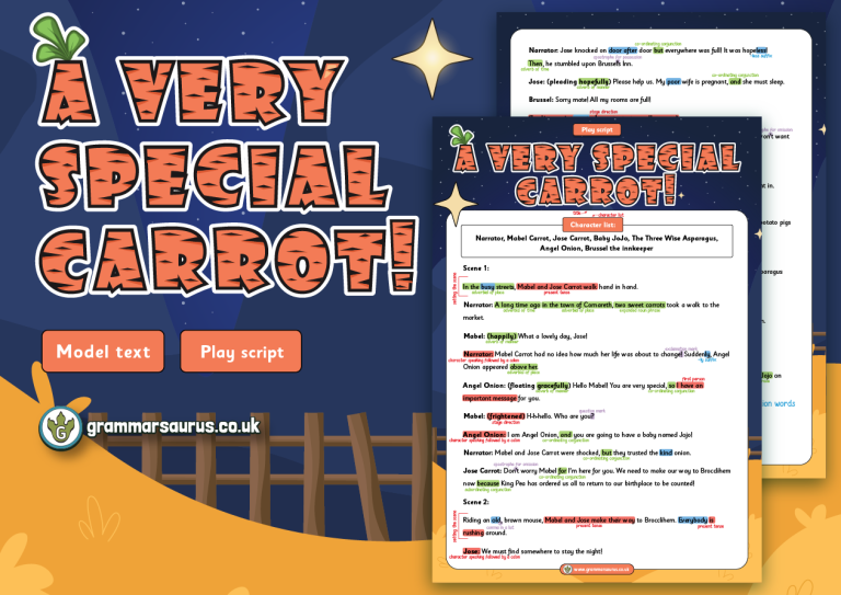 Year 2 Model Text – Narrative – Playscript - A Very Special Carrot ...