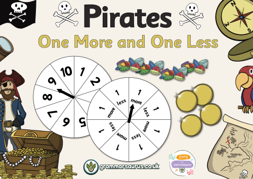 EYFS Pirates – One More and One Less - Grammarsaurus