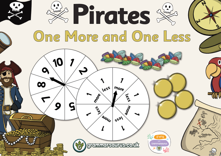EYFS Pirates – One More and One Less - Grammarsaurus