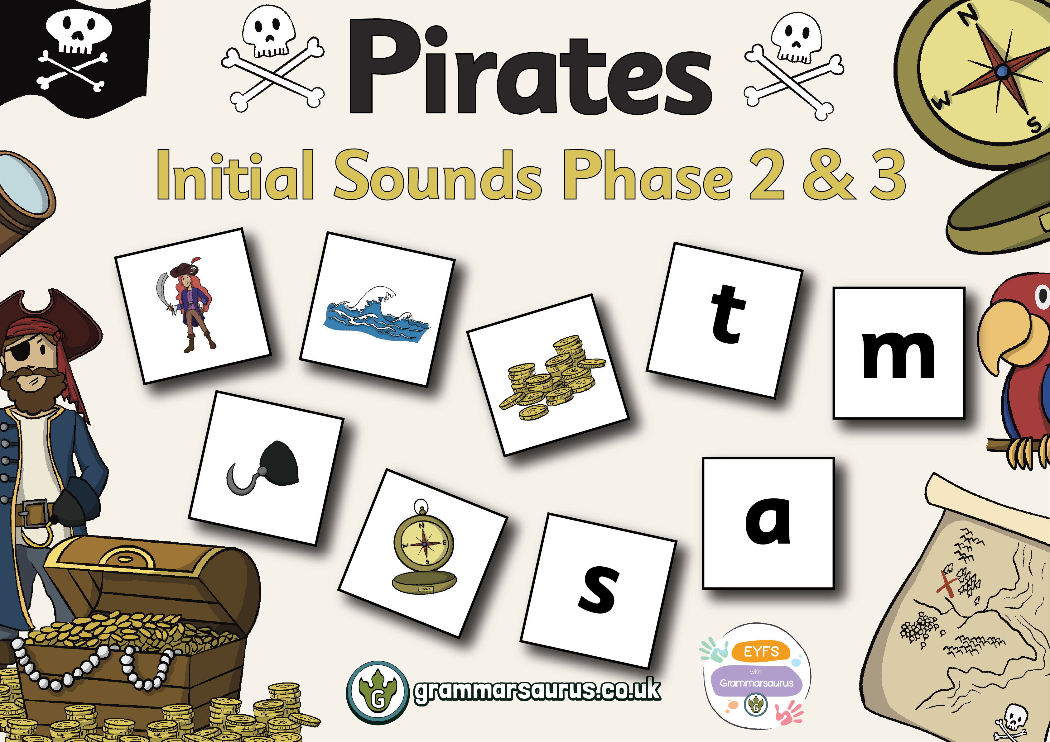 EYFS Pirates – Initial Sounds Phase 2 & 3 - Grammarsaurus