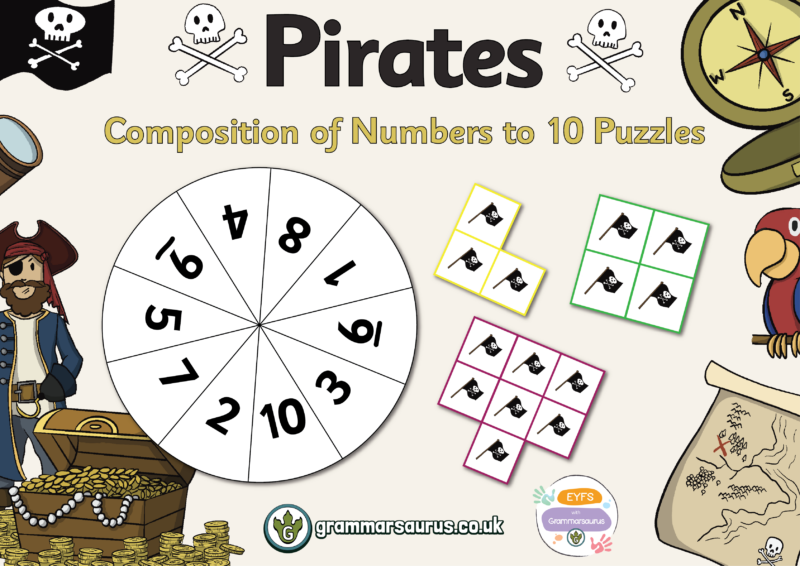 EYFS Pirates – Composition of Numbers to 10 Puzzles - Grammarsaurus
