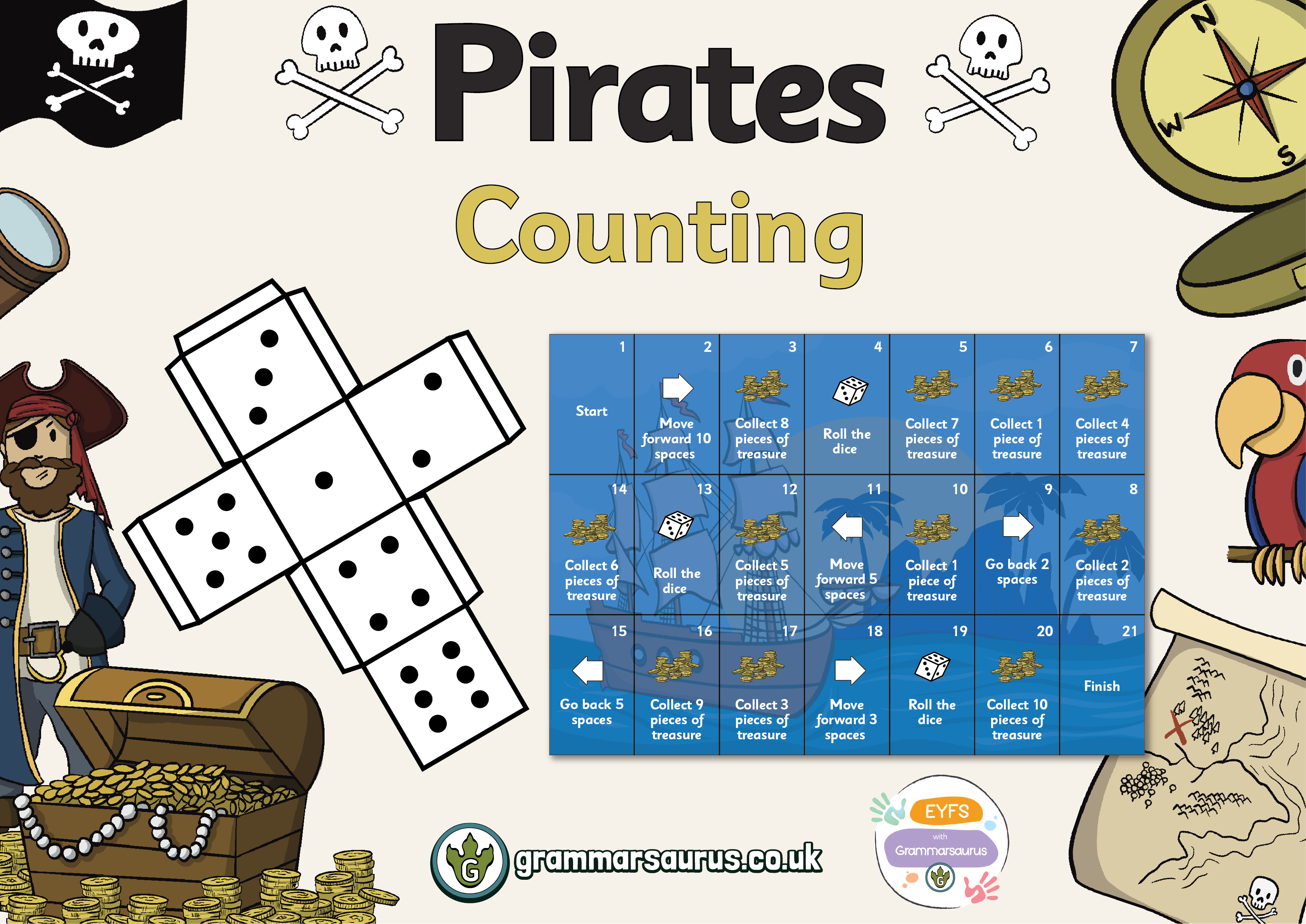 EYFS Pirates – Counting - Grammarsaurus