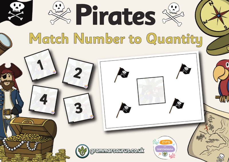 EYFS Pirates – Match Number to Quantity - Grammarsaurus
