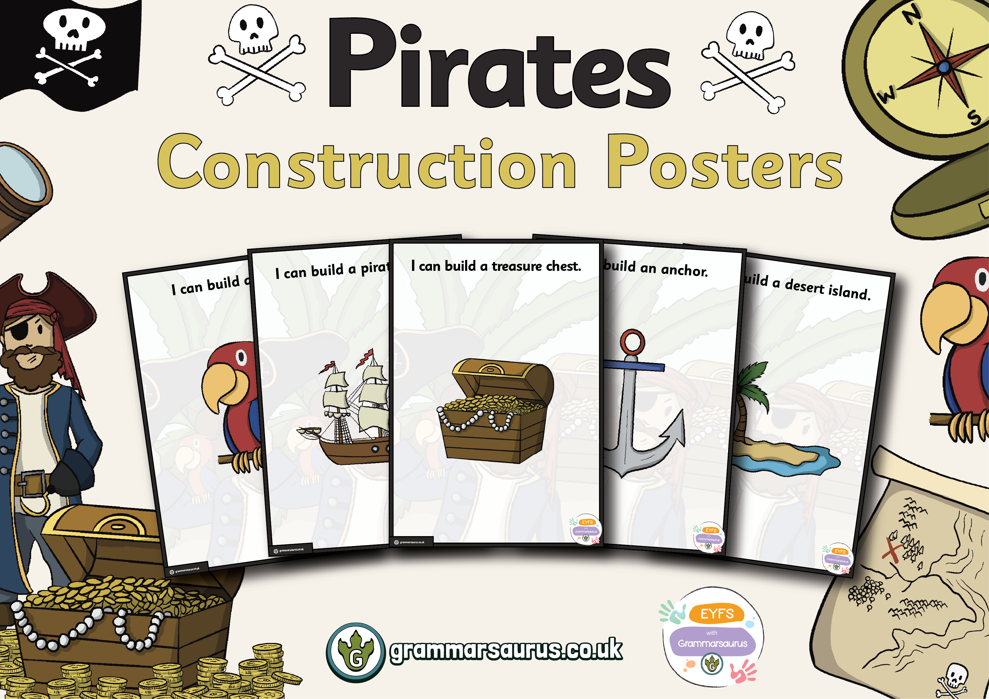 EYFS Pirates – Construction Posters - Grammarsaurus