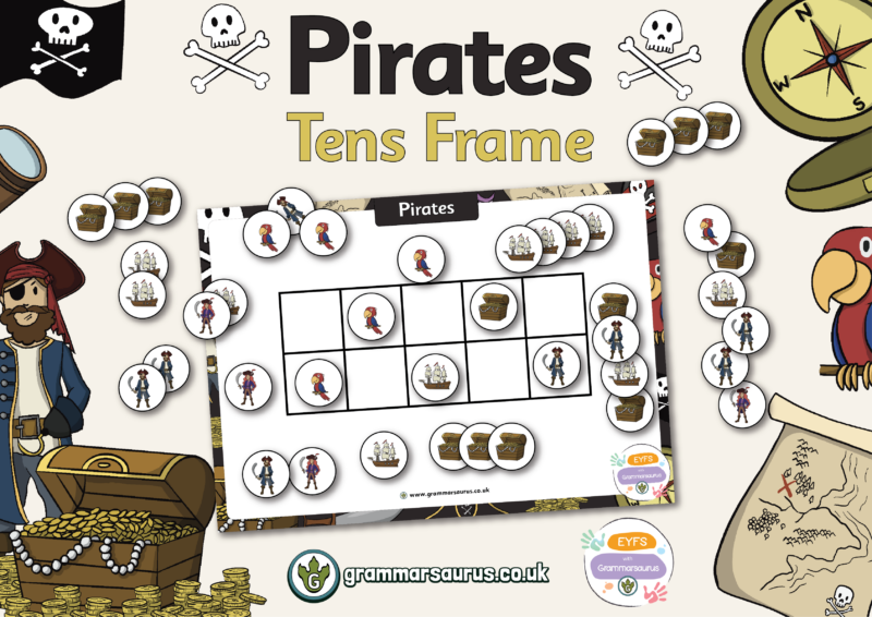 EYFS Pirates – Tens Frame - Grammarsaurus