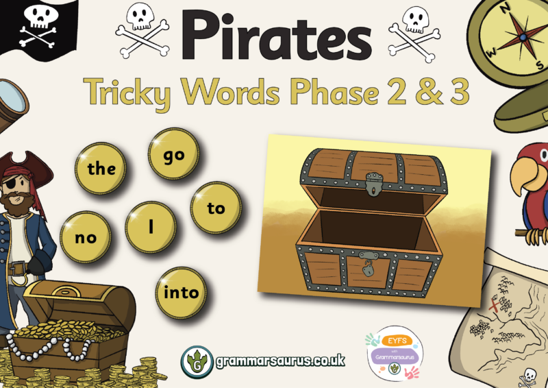 EYFS Pirates – Tricky Words Phase 2 & 3 - Grammarsaurus