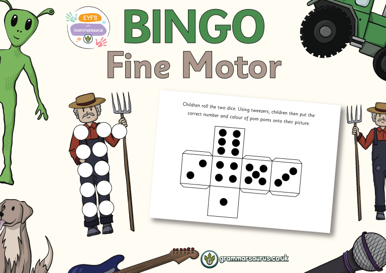 EYFS Nursery Rhymes - BINGO - Fine Motor - Grammarsaurus