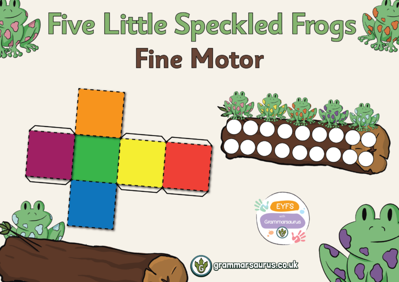 EYFS Nursery Rhymes - Five Little Speckled Frogs - Fine Motor Activity ...