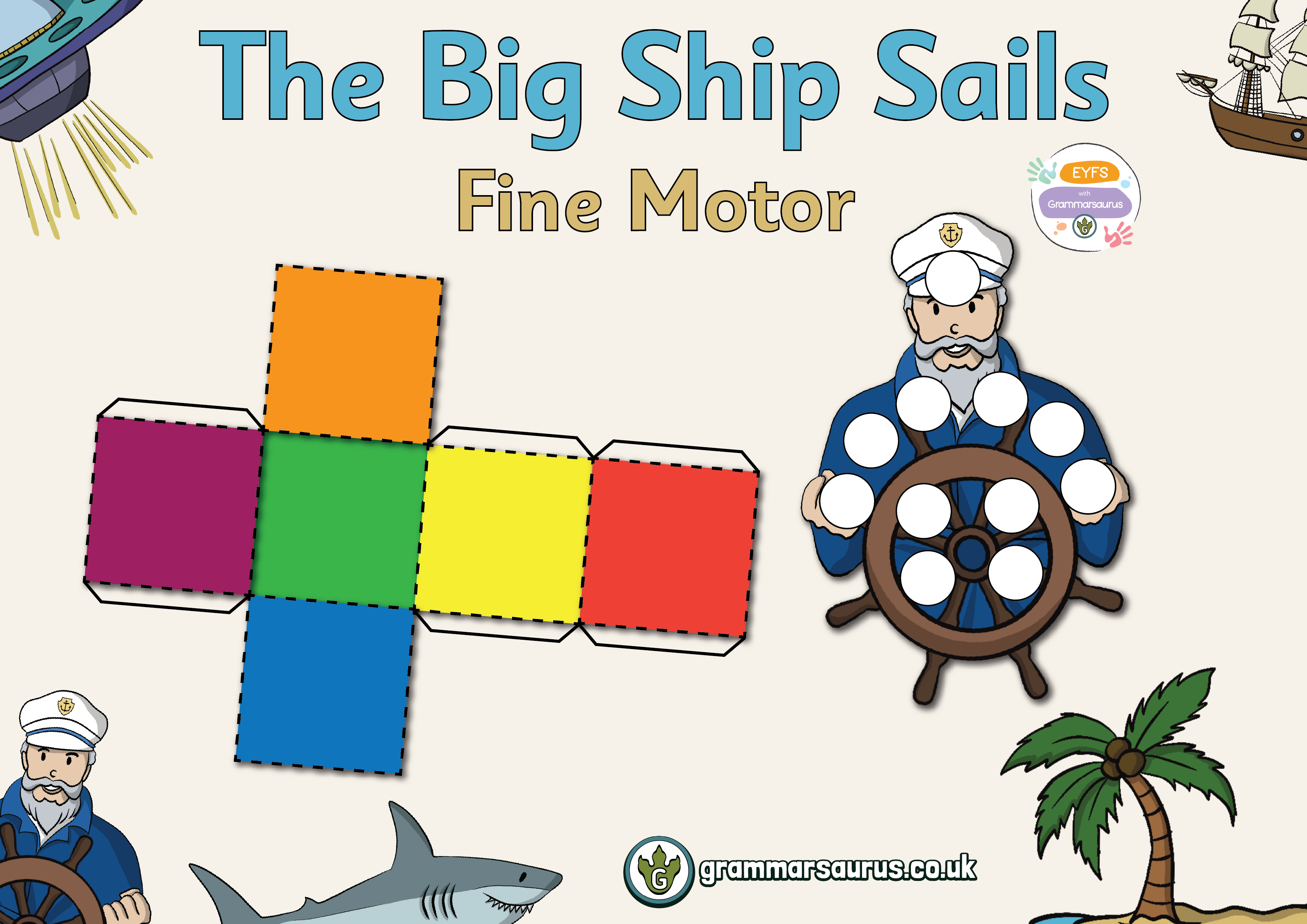 EYFS Nursery Rhymes - The Big Ship Sails - Fine Motor - Grammarsaurus