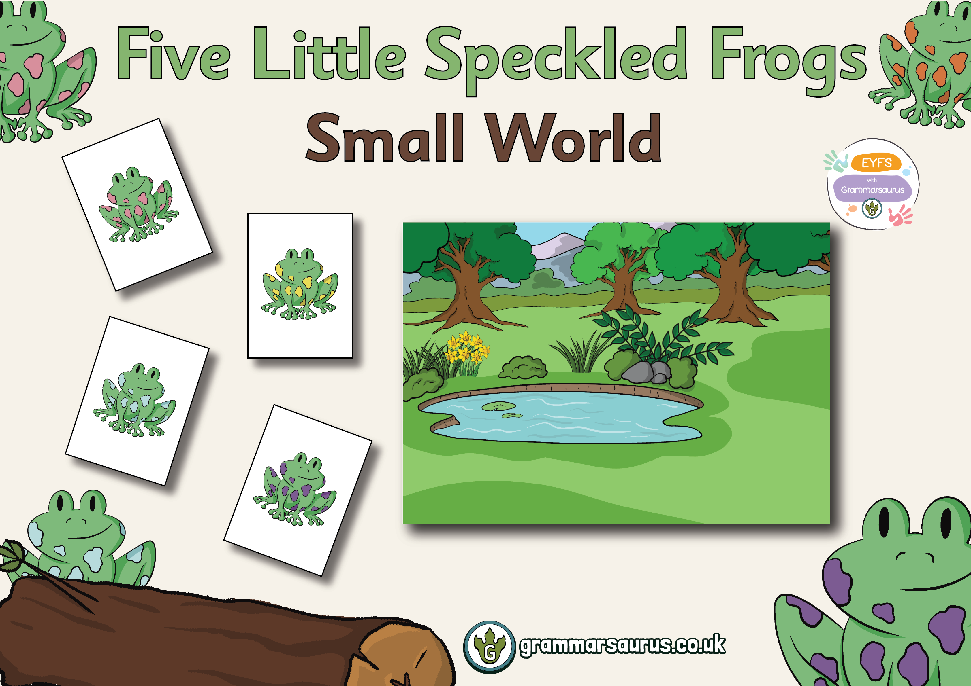 EYFS Nursery Rhymes – Five Little Speckled Frogs – Small World ...