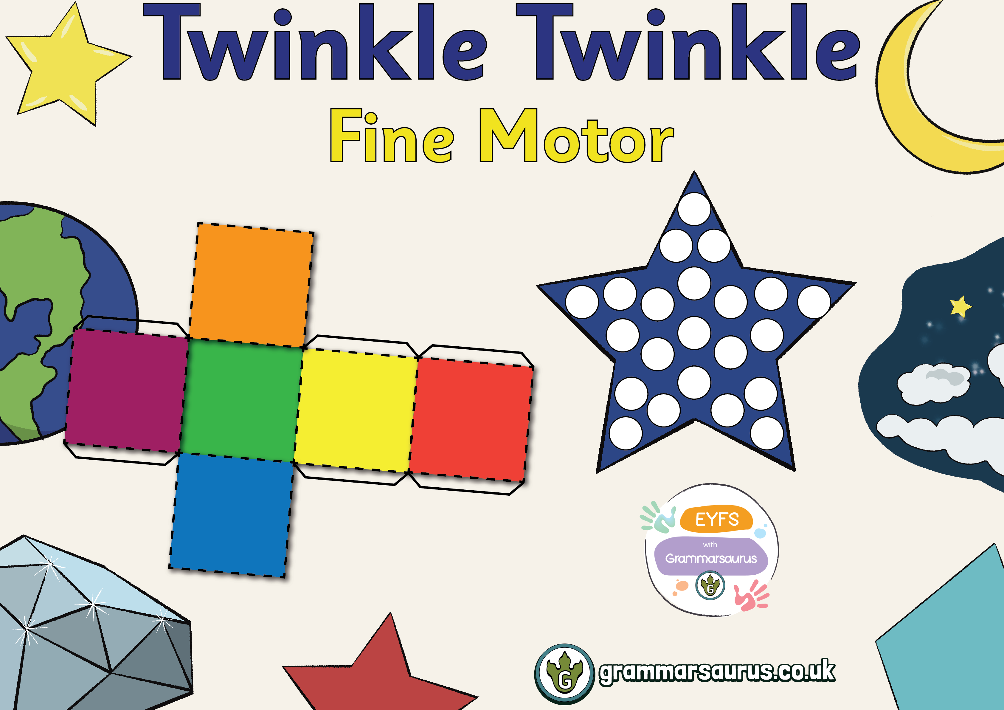 EYFS Nursery Rhymes – Twinkle Twinkle - Fine Motor - Grammarsaurus