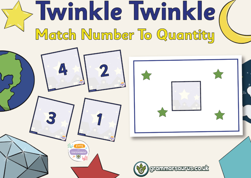 EYFS Nursery Rhymes – Twinkle Twinkle - Match Number to Quantity ...